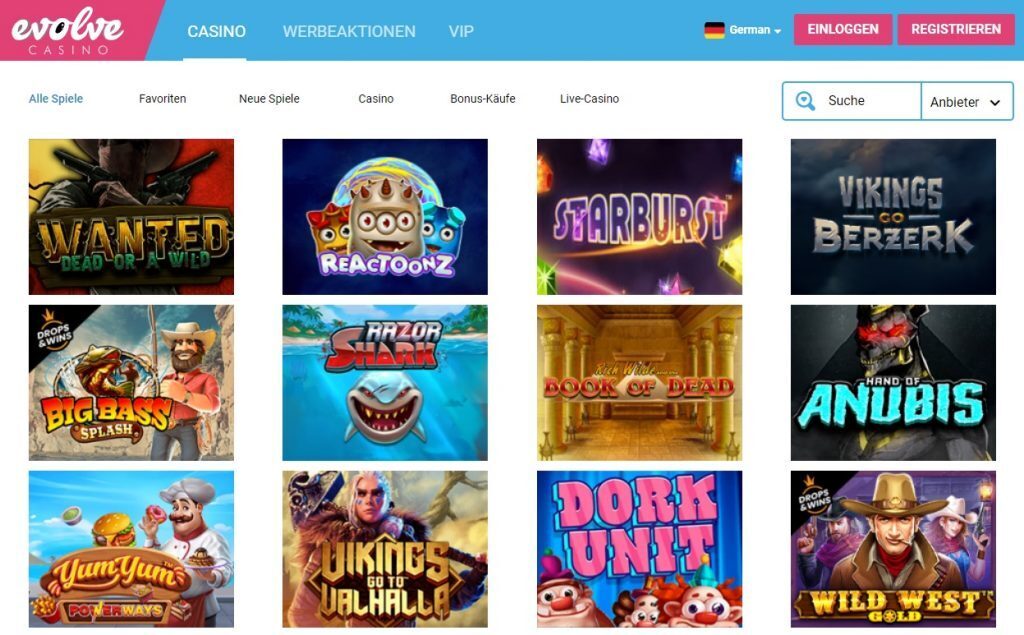 Evolve Casino Erfahrungen RTP, Stärken + Schwächen enthüllt